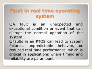 Fault-tolerant architectures in real-time operating systems | PPTX