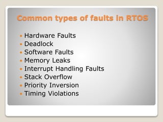 Fault-tolerant architectures in real-time operating systems | PPTX