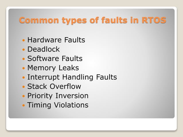 Fault-tolerant architectures in real-time operating systems | PPTX