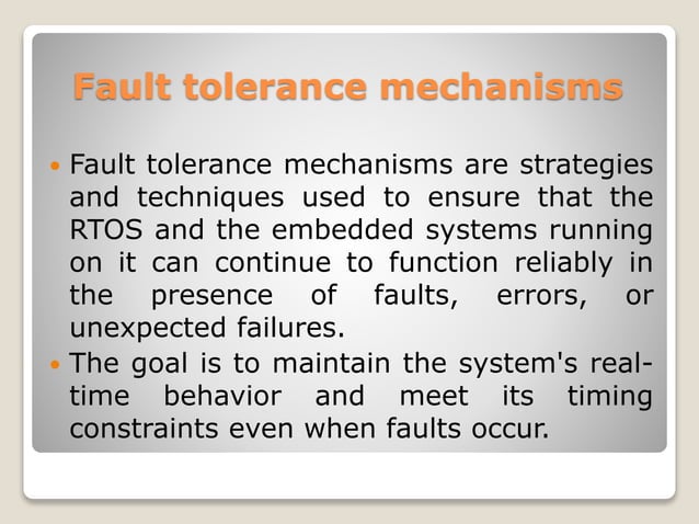 Fault-tolerant architectures in real-time operating systems | PPTX