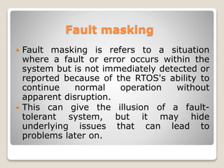 Fault-tolerant architectures in real-time operating systems | PPTX