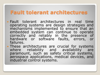 Fault-tolerant architectures in real-time operating systems | PPTX