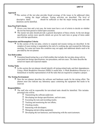 UNIT-IV 19CS408T - Software Testing Notes | PDF