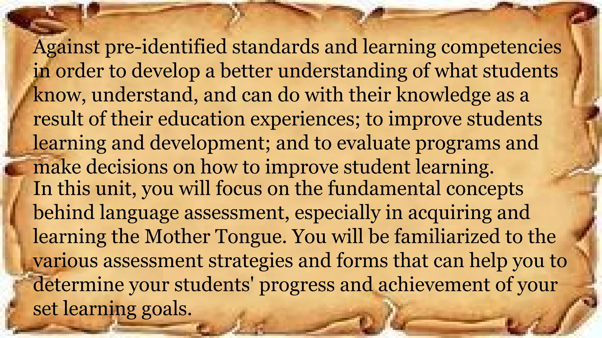 UNIT-IV-ASSESSING-STUDENT-LEARNING-FOR-THE-MOTHER-TONGUE-LESSON-1 ...