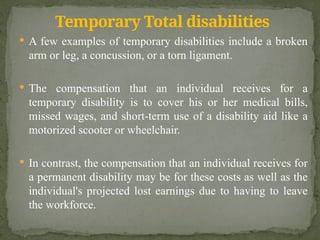 PERMANENT TOTAL DISABILITIES PERMANENT PARTIAL DISABILITIES | PPT