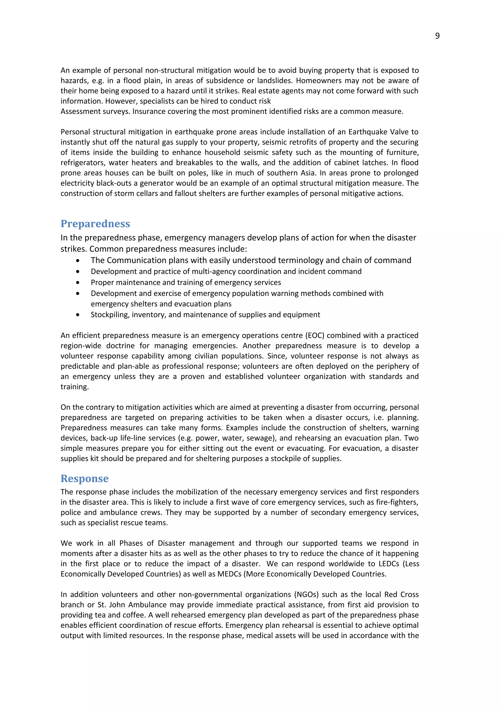 Unit iv - disaster management | DOC