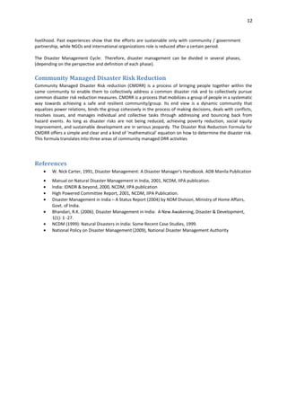 Unit iv - disaster management | DOC
