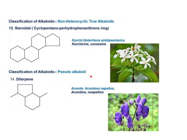 ALKALOIDS -Defination, Classification.Properties and chemical tests | PPT