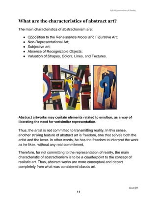 UNIT - IV Art As Abstraction Of Reality.pdf