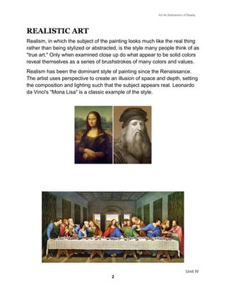 UNIT - IV Art As Abstraction Of Reality.pdf