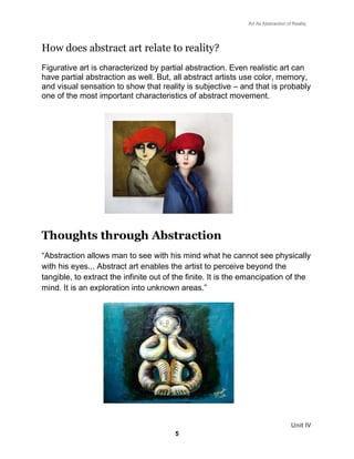 UNIT - IV Art As Abstraction Of Reality.pdf