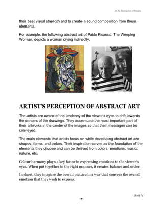 UNIT - IV Art As Abstraction Of Reality.pdf