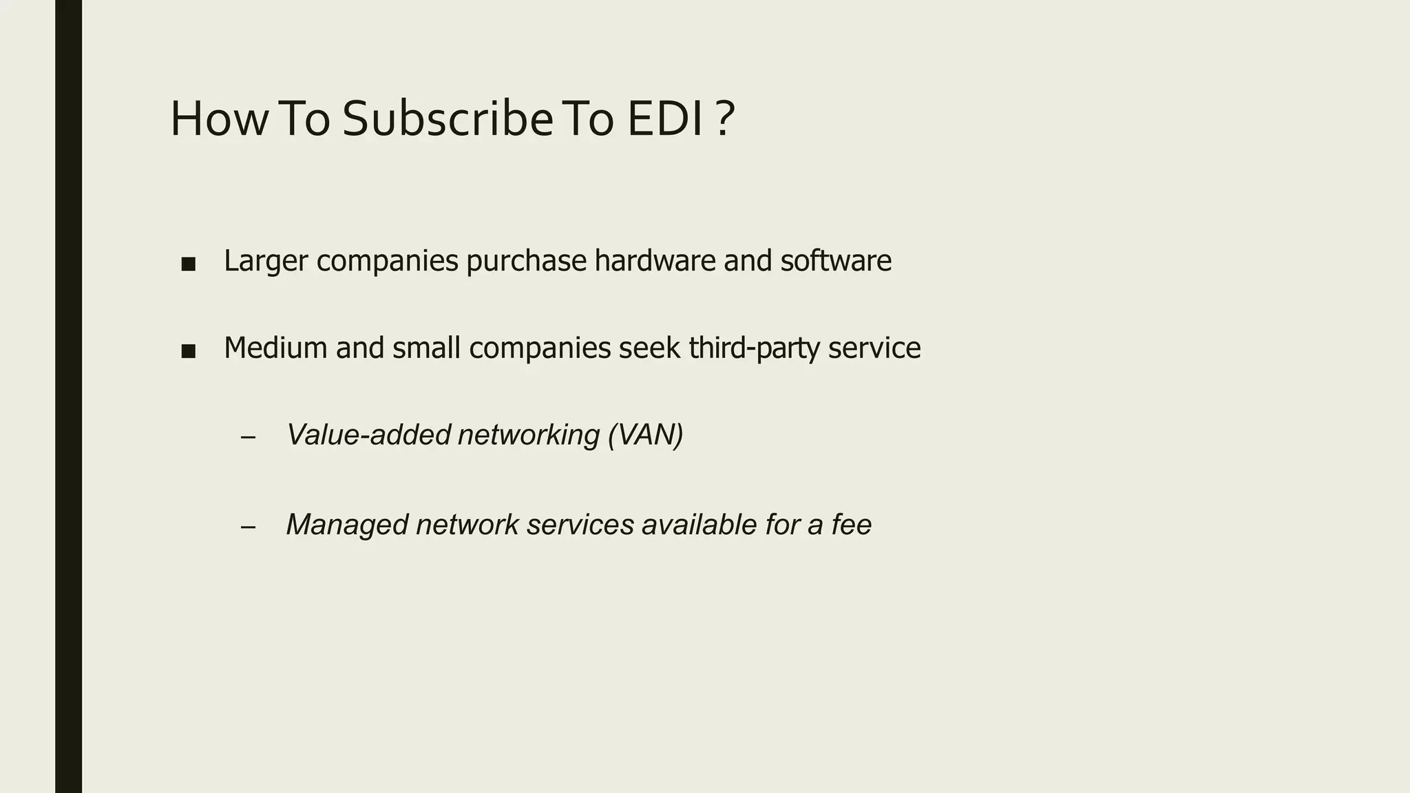 Electronic Data Interchange (EDI) | PPTX