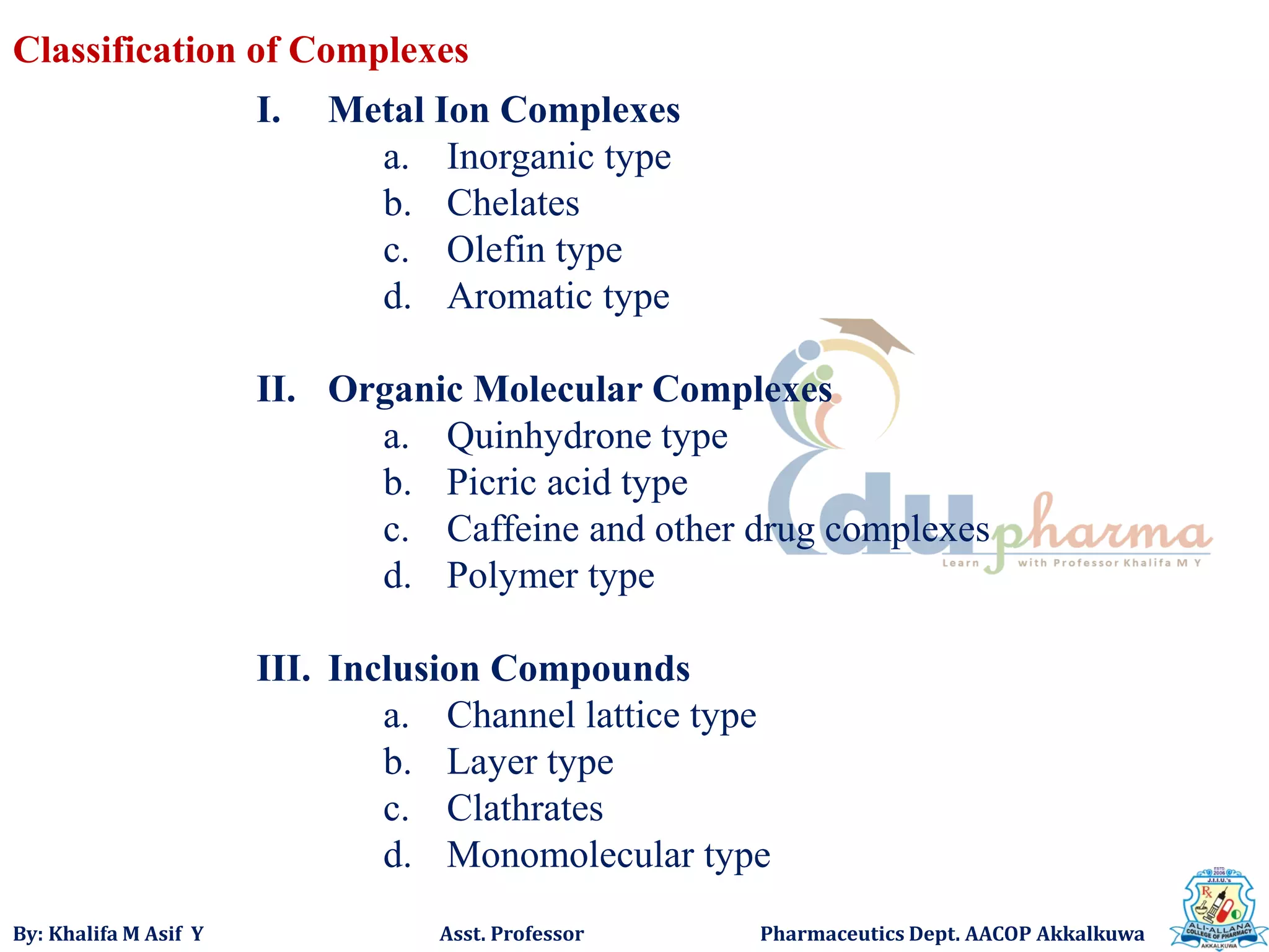 complexation and Protein bindings | PDF