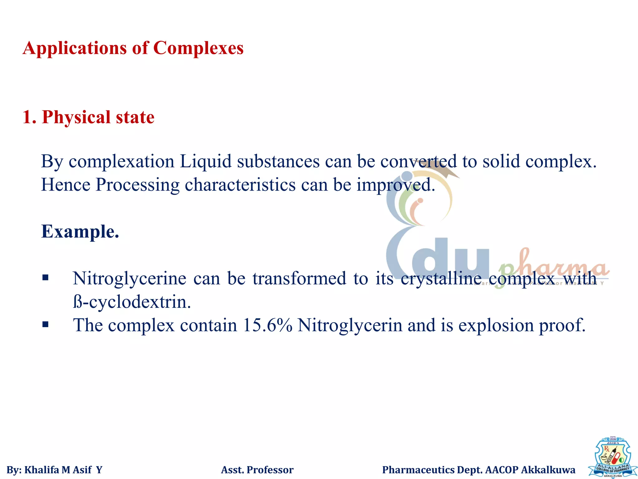 complexation and Protein bindings | PDF
