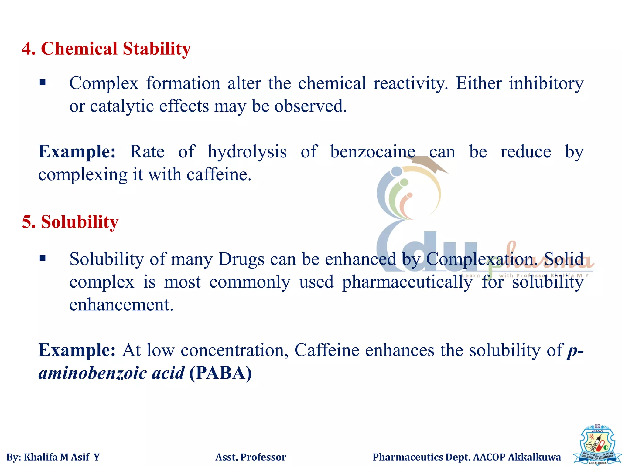 complexation and Protein bindings | PDF