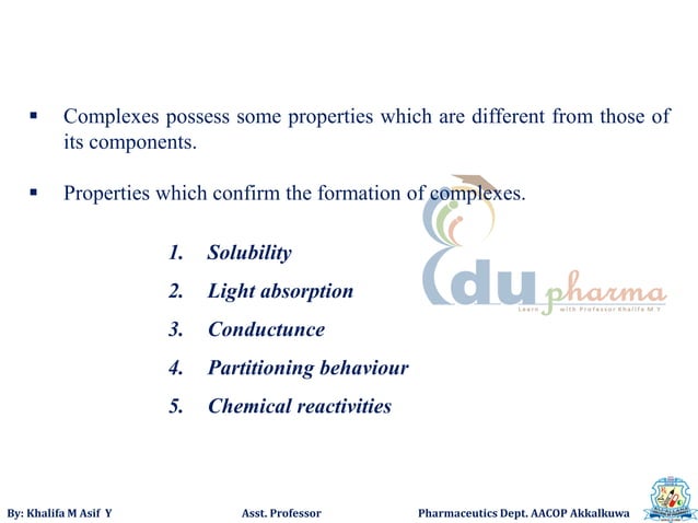 complexation and Protein bindings | PDF