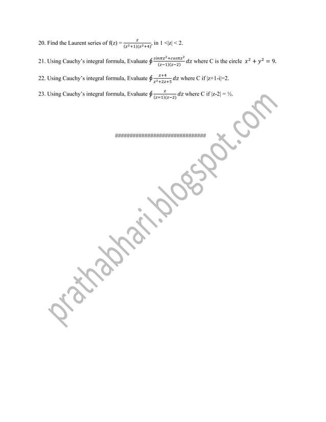 Unit iv complex integration | DOCX | Chemistry | Science