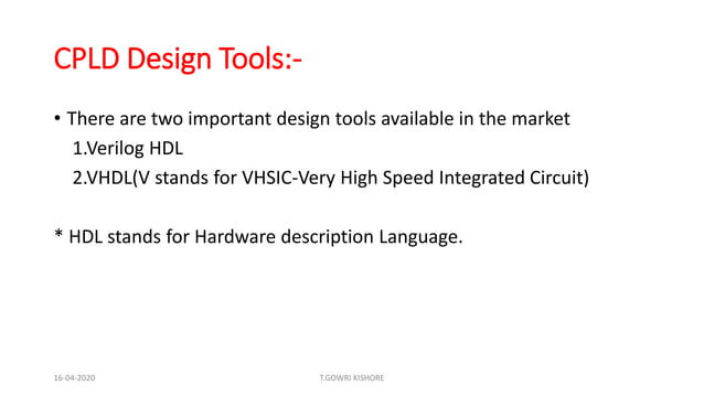CPLD (COMPLEX PROGRAMMABLE LOGIC DEVICES) | PPTX | Programming ...