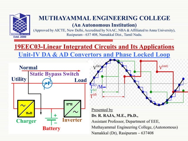 Unit IV DA & AD Convertors and Phase Locked Loop | PPT