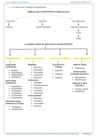 sedative and hypnotics | PDF