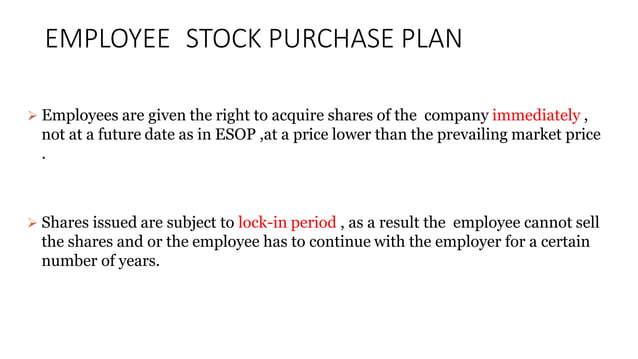 EMPLOYEE STOCK OPTION PLAN (ESOP) | PPTX
