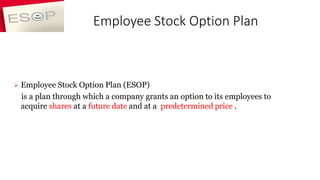 EMPLOYEE STOCK OPTION PLAN (ESOP) | PPTX