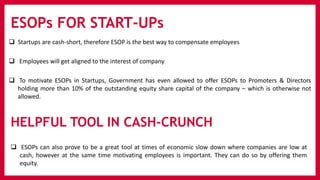 EMPLOYEE STOCK OPTION PLAN (ESOP) | PPTX