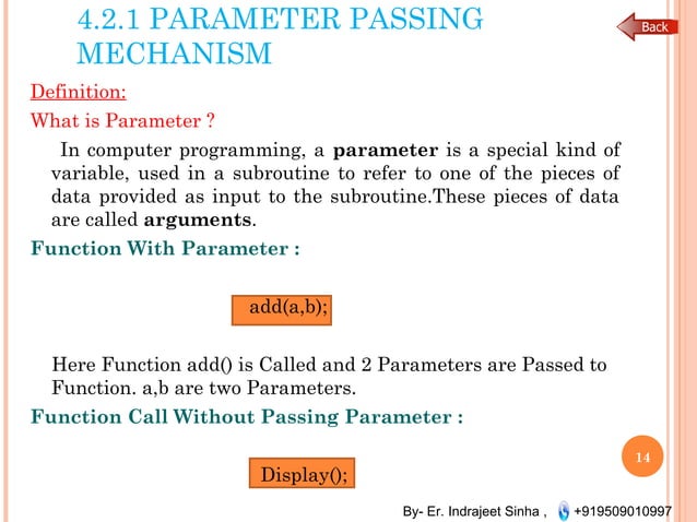 Unit iv functions | PPT | Programming Languages | Computing