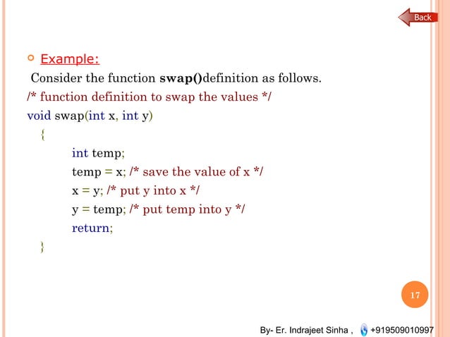 Unit iv functions | PPT | Programming Languages | Computing