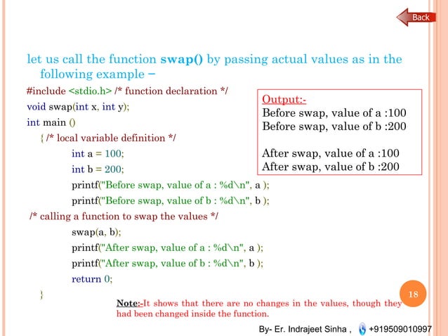 Unit iv functions | PPT | Programming Languages | Computing