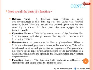 Unit iv functions | PPT | Programming Languages | Computing