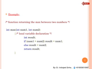 Unit iv functions | PPT | Programming Languages | Computing