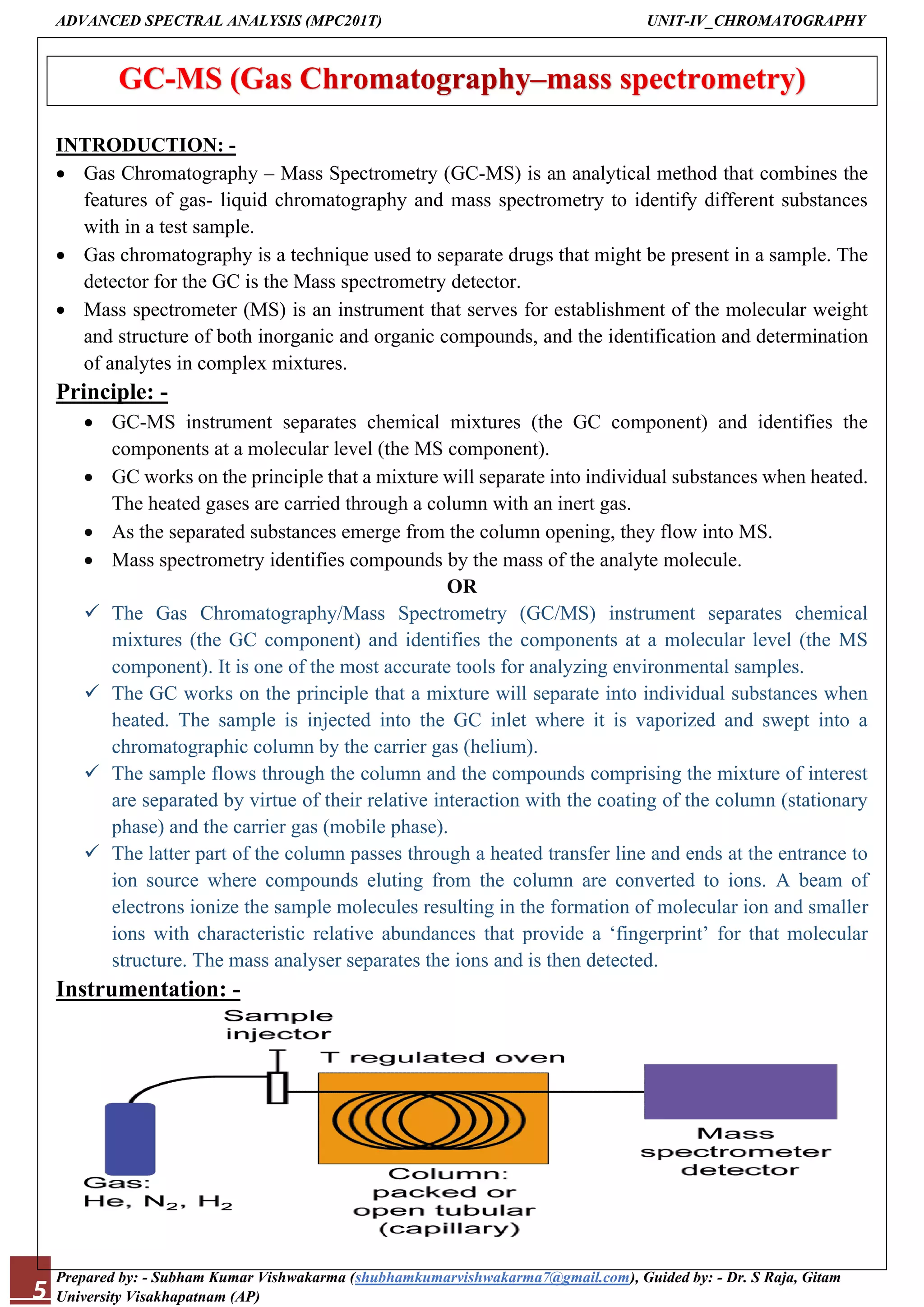 gas chromatography-mass spectrometry (GC-MS) hyphenated technique | PDF