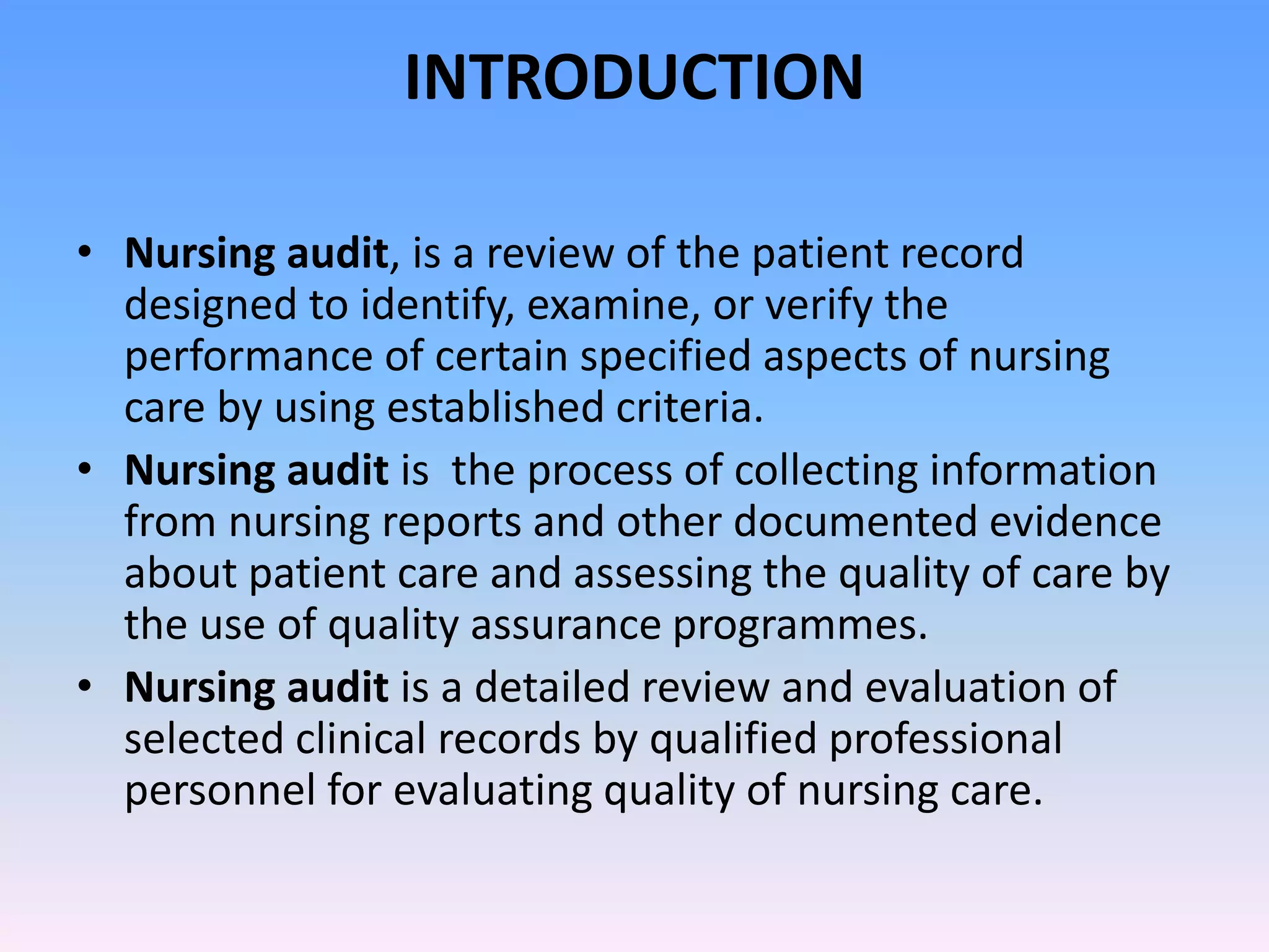 UNIT-IV M.sc I year NURSING AUDIT CHN.pptx