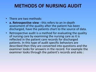 UNIT-IV M.sc I year NURSING AUDIT CHN.pptx