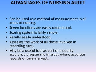 UNIT-IV M.sc I year NURSING AUDIT CHN.pptx
