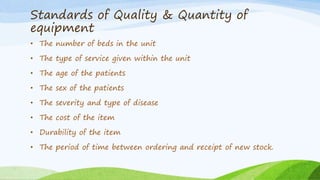 Management of Equipment supplies | PPTX