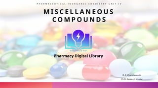 Unit-IV Miscellaneous compounds Complete notes | PPTX