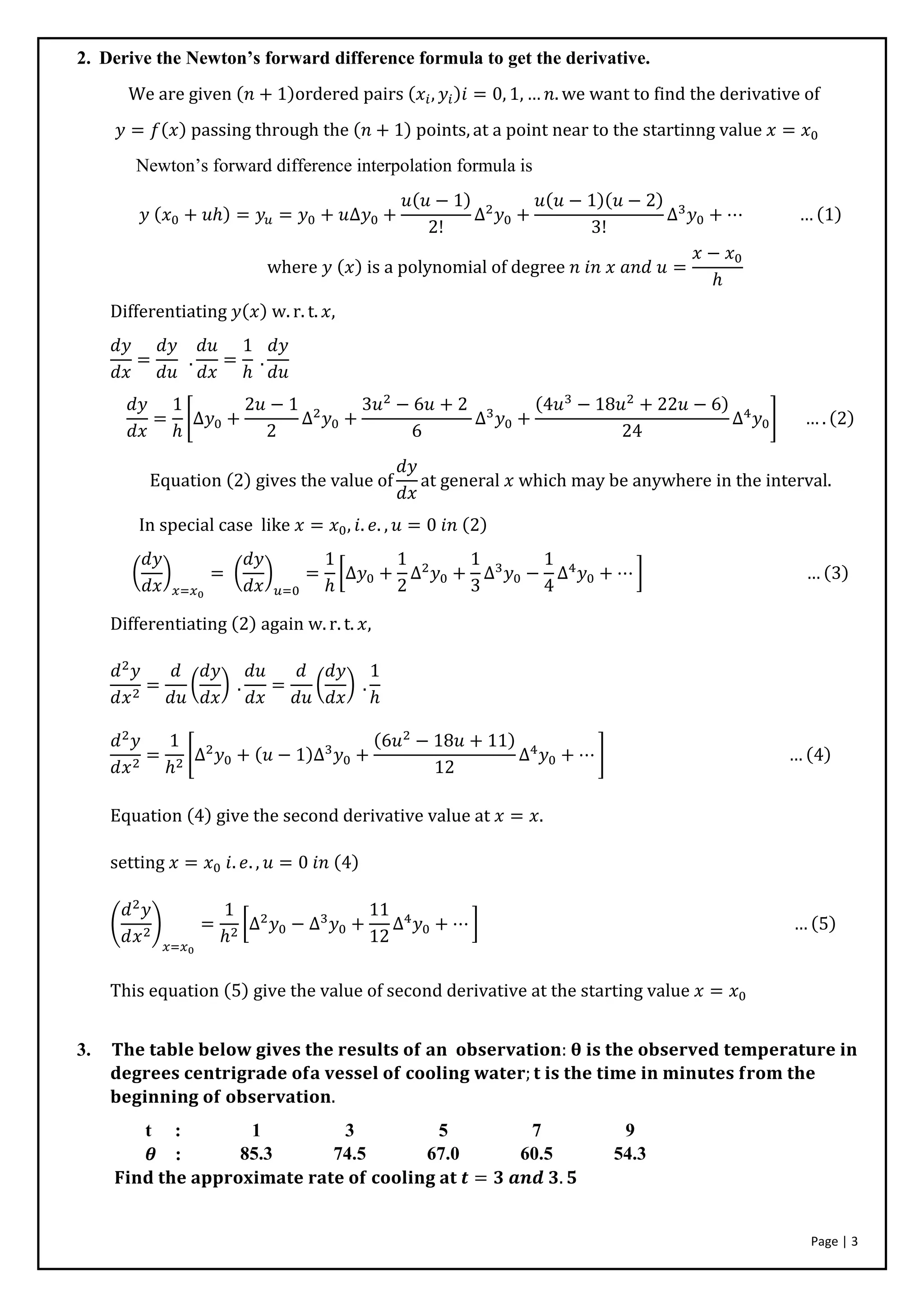 Study Material Numerical Differentiation and Integration | PDF | Physics | Science