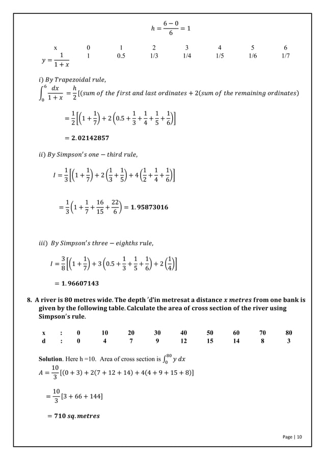 Study Material Numerical Differentiation and Integration | PDF | Physics | Science