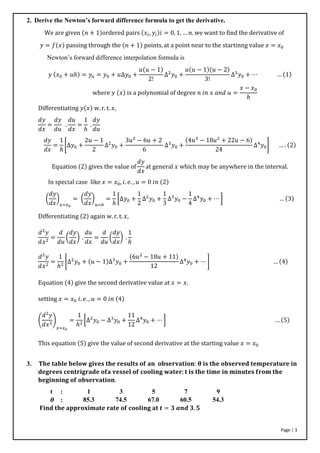 Study Material Numerical Differentiation and Integration | PDF ...