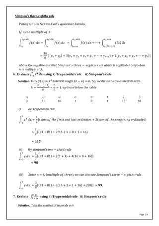 Study Material Numerical Differentiation and Integration | PDF ...