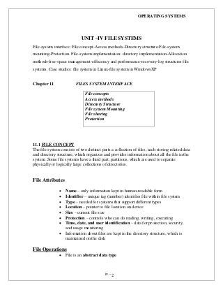 Unit ivos - file systems | PDF