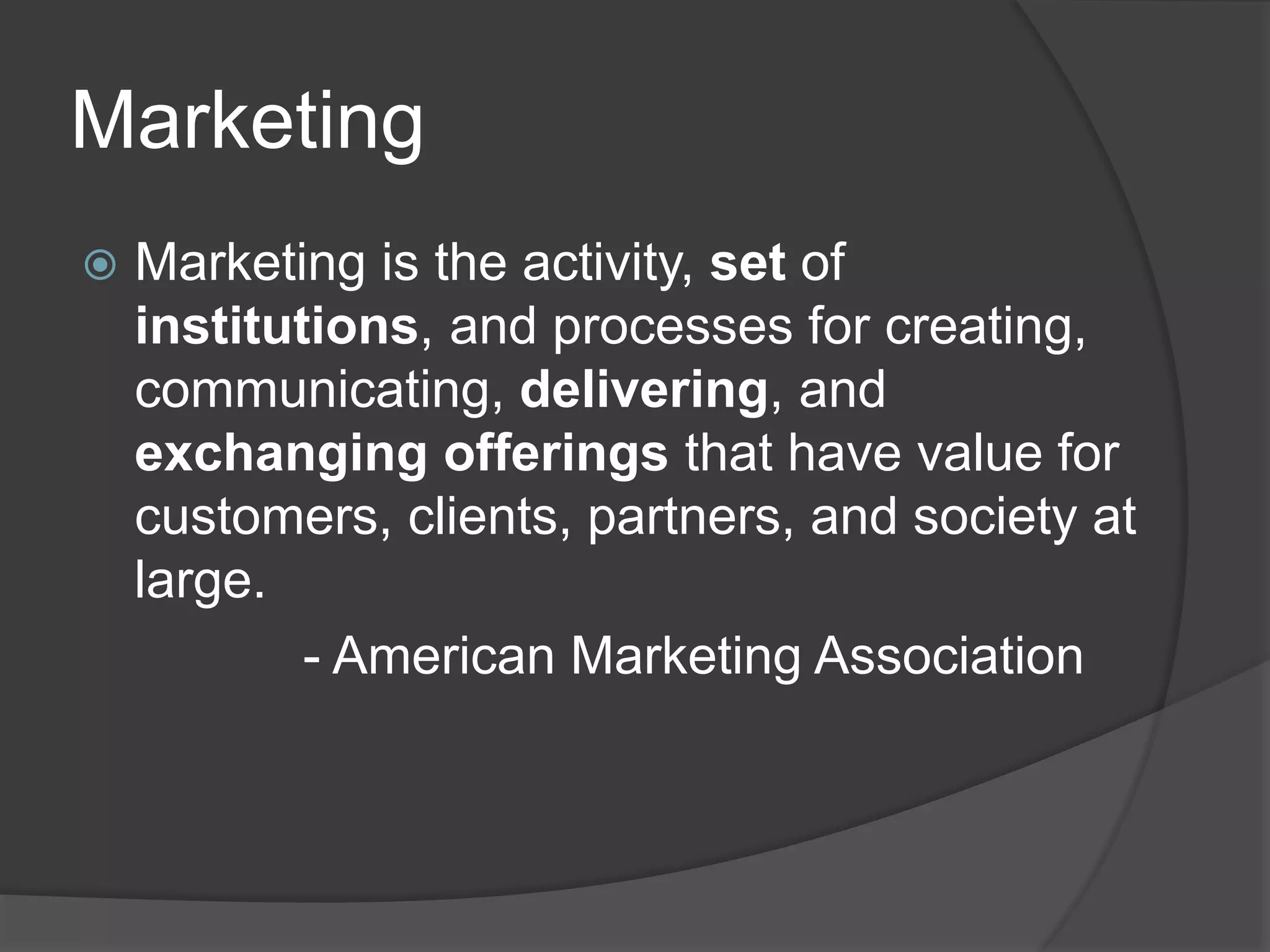Introduction to Marketing Management | PPT