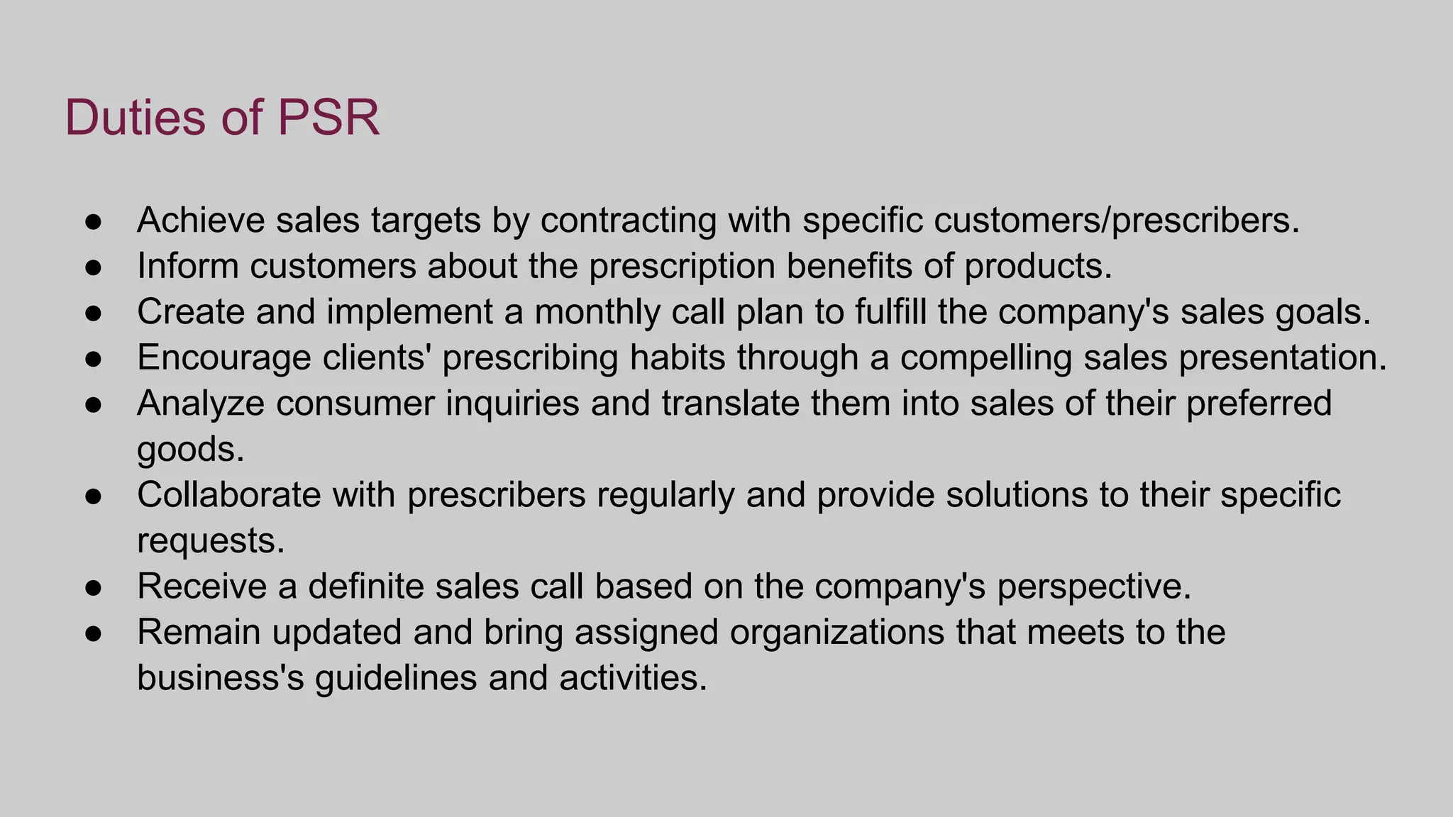 Unit-IV; Professional Sales Representative (PSR).pptx