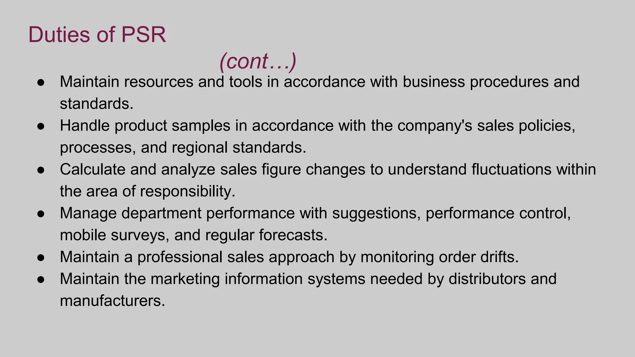 Unit-IV; Professional Sales Representative (PSR).pptx