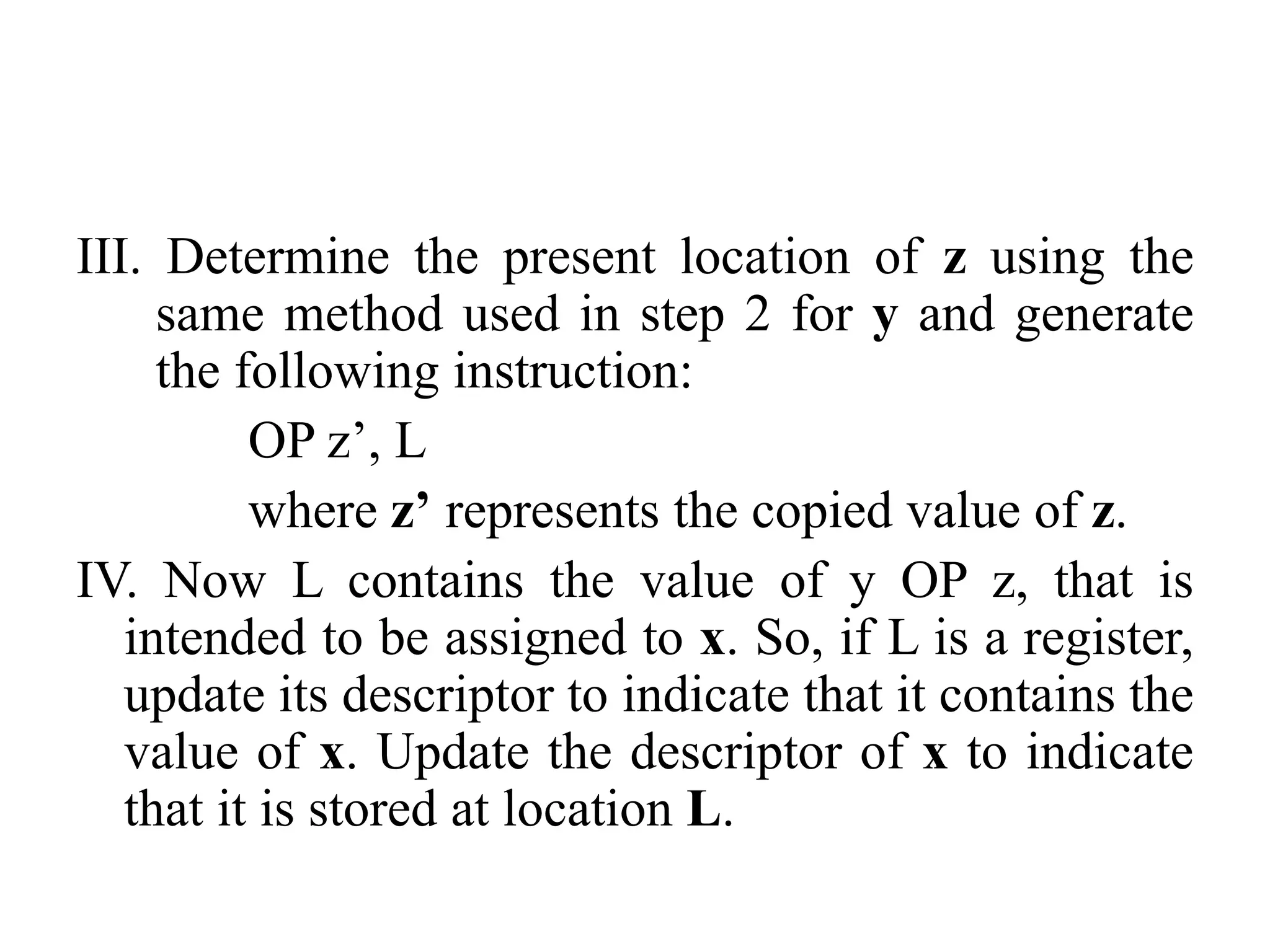 Unit iv(simple code generator) | PPTX