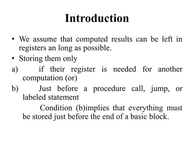 Unit iv(simple code generator) | PPTX