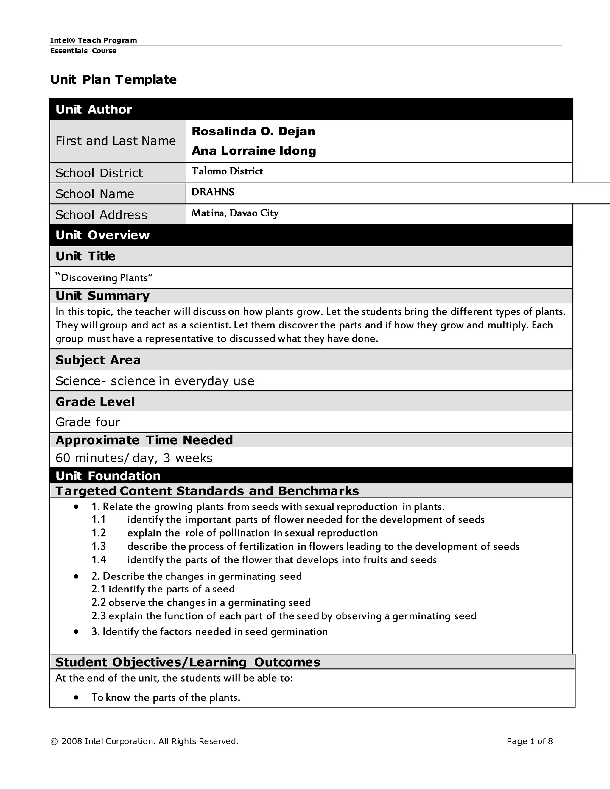 Unit Plan - Teaching Science | DOCX | Educational Assessment | Education